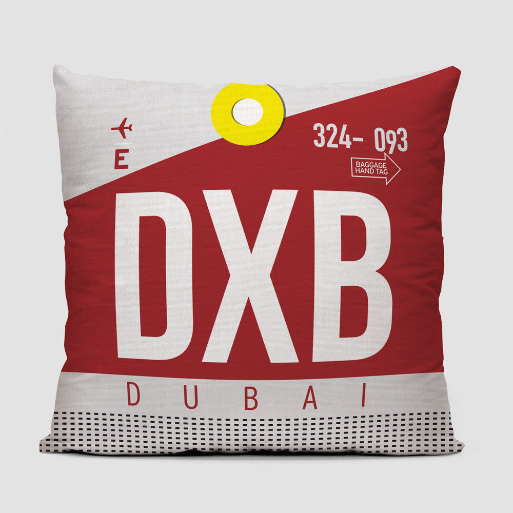 Throw Pillow - DXB - Dubai International Airport - IATA code DXB