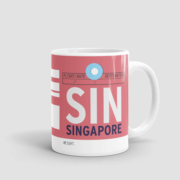 Coffee Mug - SIN - Singapore Changi Airport. IATA code SIN