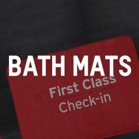 Unique Aviation and Travel themed Bath Mats