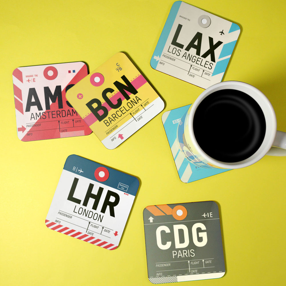 IATA Code Coasters