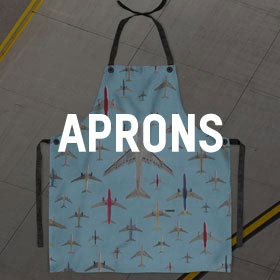 Aviation and Travel Themed Kitchen Aprons - Exclusive designs