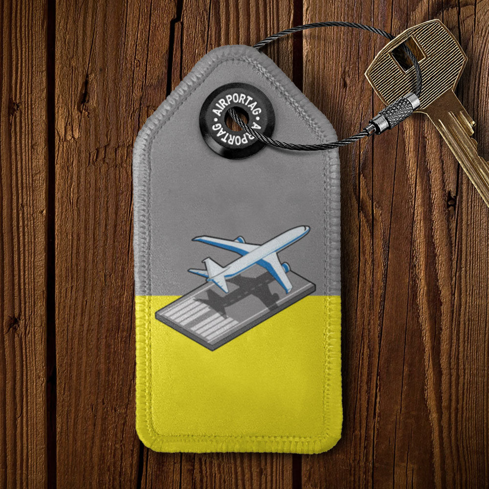 Airplane Runway Isometric - Keychain