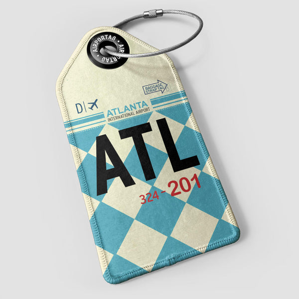 Airport Code Luggage Tag - IATA code ATL baggage tag