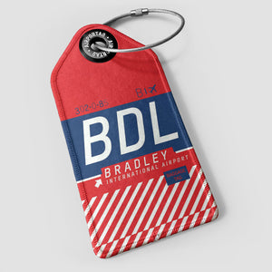 Airport Code Luggage Tag - IATA code BDL baggage tag
