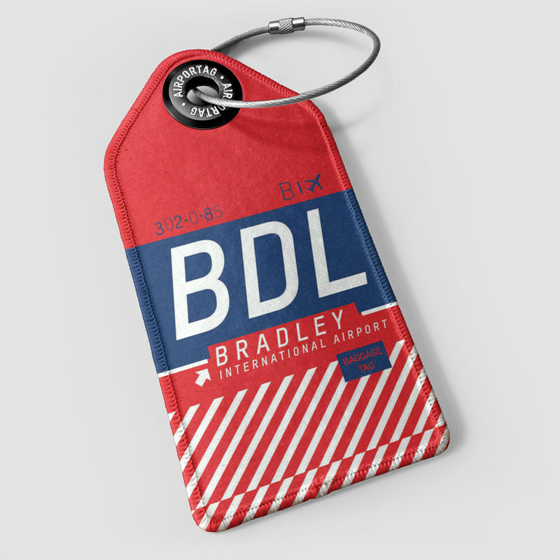 Airport Code Luggage Tag - IATA code BDL baggage tag