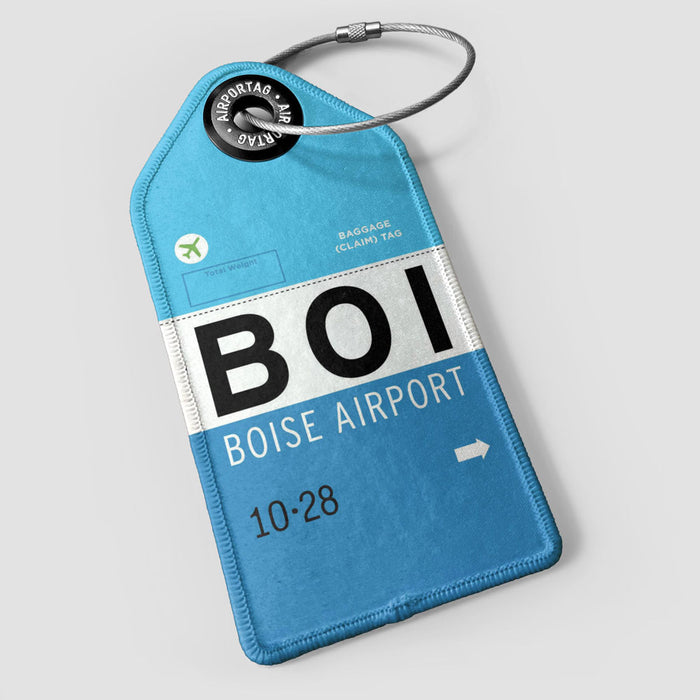 Airport Code Luggage Tag - IATA code BOI baggage tag
