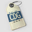 Airport Code Luggage Tag - IATA code CDG baggage tag