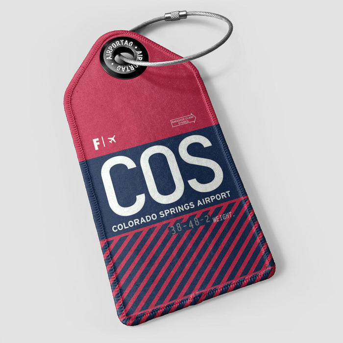 Airport Code Luggage Tag - IATA code COS baggage tag