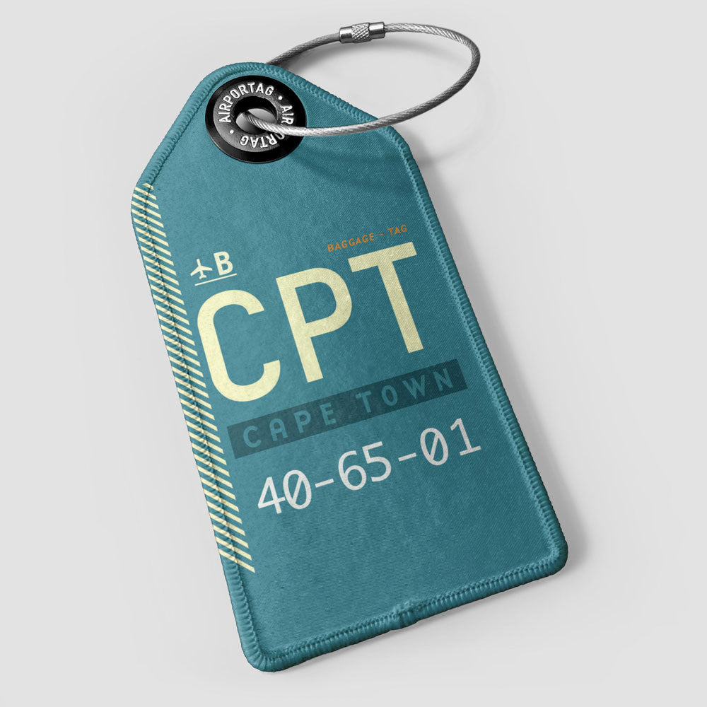 Airport Code Luggage Tag - IATA code CPT baggage tag