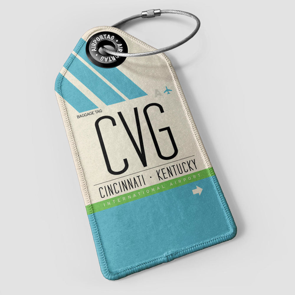 Airport Code Luggage Tag - IATA code CVG baggage tag