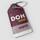 Airport Code Luggage Tag - IATA code DOH baggage tag