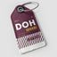 Airport Code Luggage Tag - IATA code DOH baggage tag