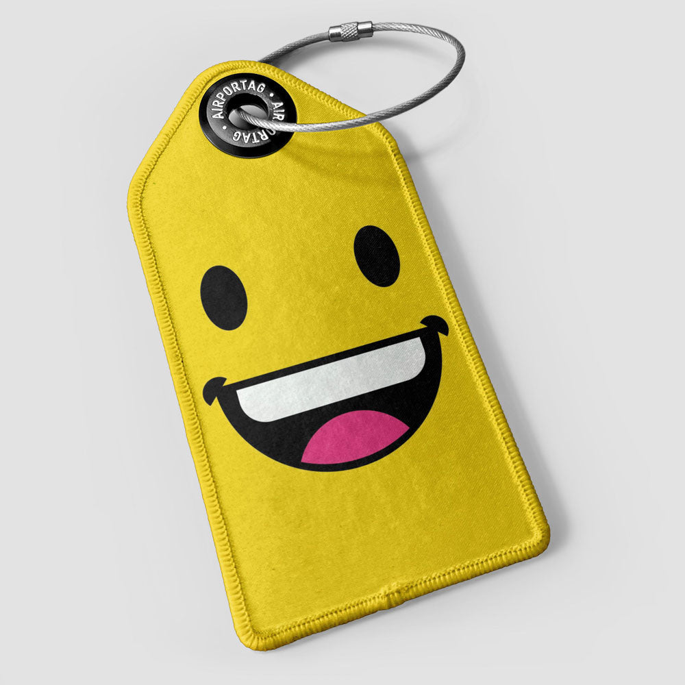 Luggage Tag - Emoji Happy Emoticon baggage tag