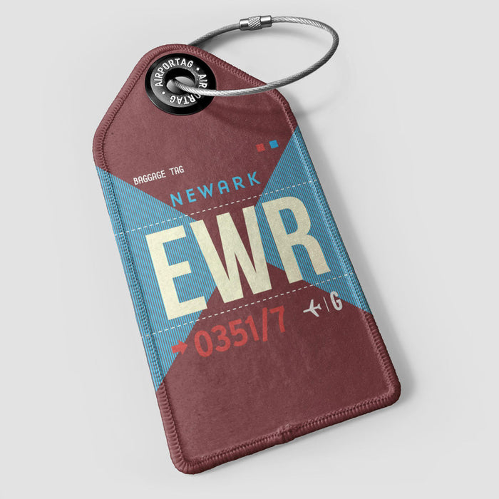Airport Code Luggage Tag - IATA code EWR baggage tag