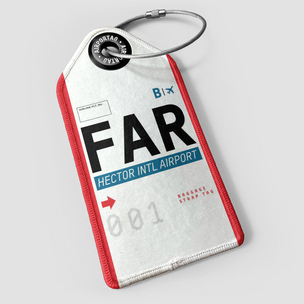 Airport Code Luggage Tag - IATA code FAR baggage tag
