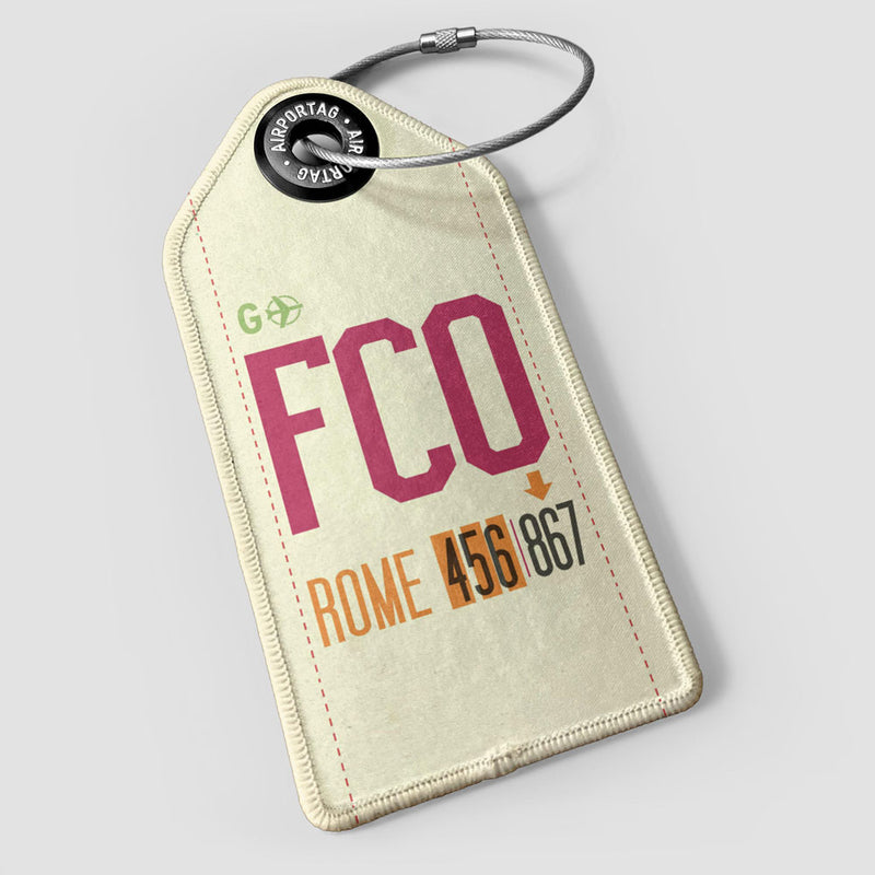 FCO - Rome - Fiumicino Airport - Iata code flight tag inspired products