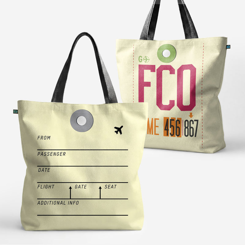 FCO - Rome - Fiumicino Airport - Iata code flight tag inspired products