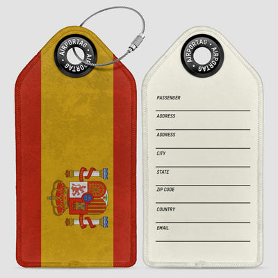 Flag Luggage Tag - Spanish flag baggage tag
