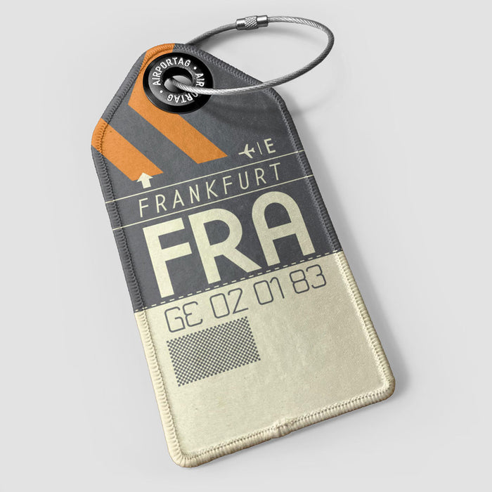 Airport Code Luggage Tag - IATA code FRA baggage tag