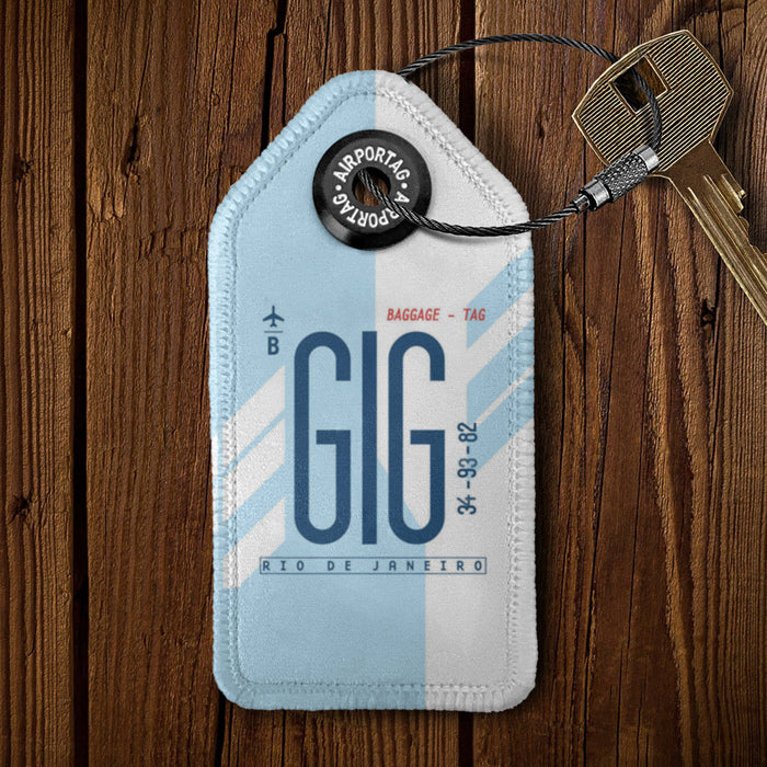 GIG - Galeão Airport - Leather Keychain