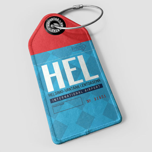 HEL - Helsinki Airport - Vintage Flight tag Inspired Gifts