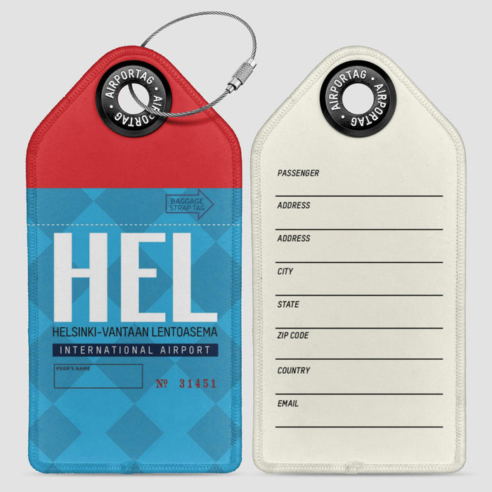 HEL - Helsinki Airport - Vintage Flight tag Inspired Gifts