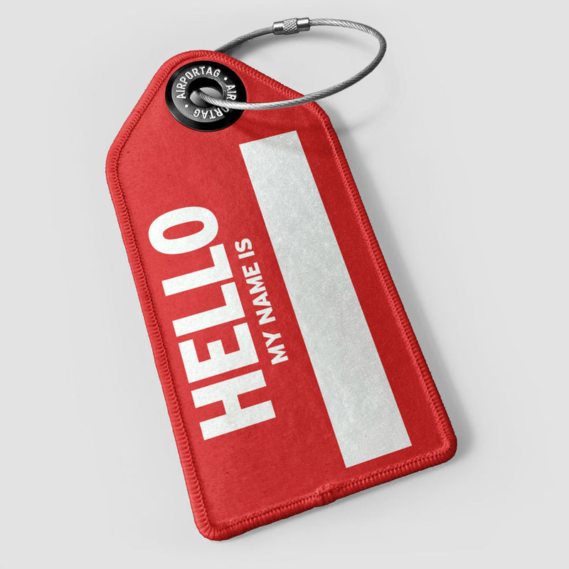 Hello Badge baggage tag