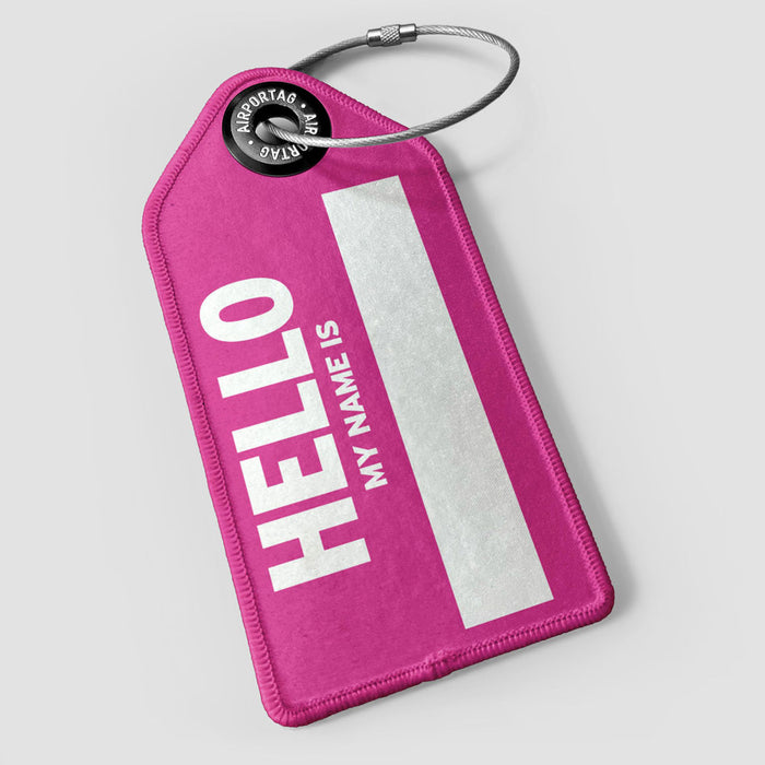 Hello Badge baggage tag