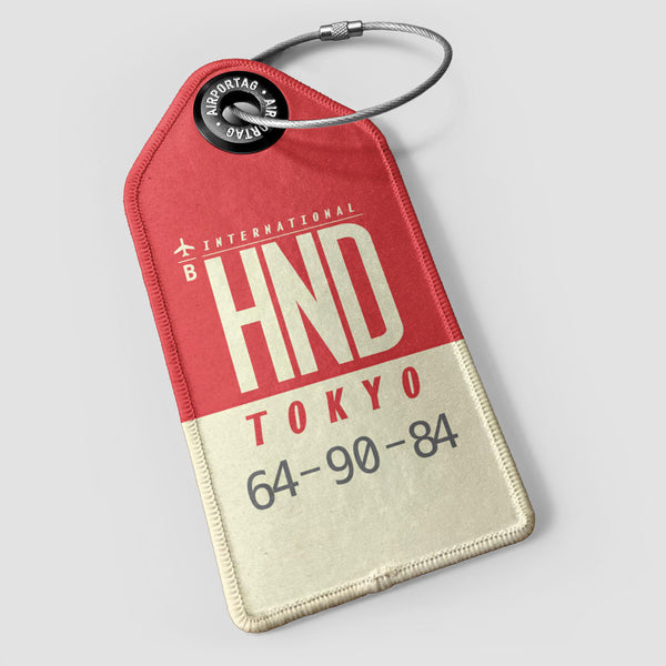Airport Code Luggage Tag - IATA code HND baggage tag