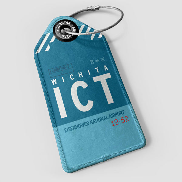 Airport Code Luggage Tag - IATA code ICT baggage tag