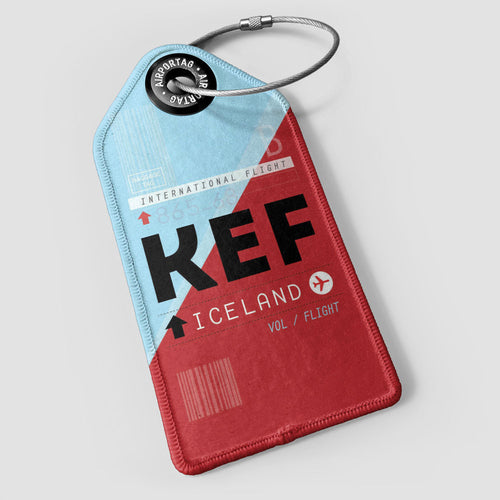Airport Code Luggage Tag - IATA code KEF baggage tag