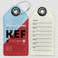 Airport Code Luggage Tag - IATA code KEF baggage tag