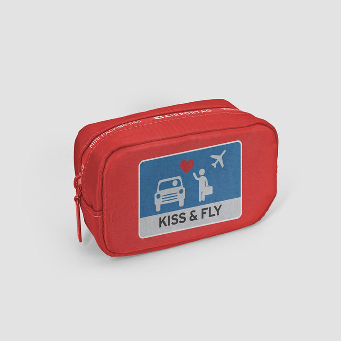 Pinback Button - Kiss and Fly Airport Sign