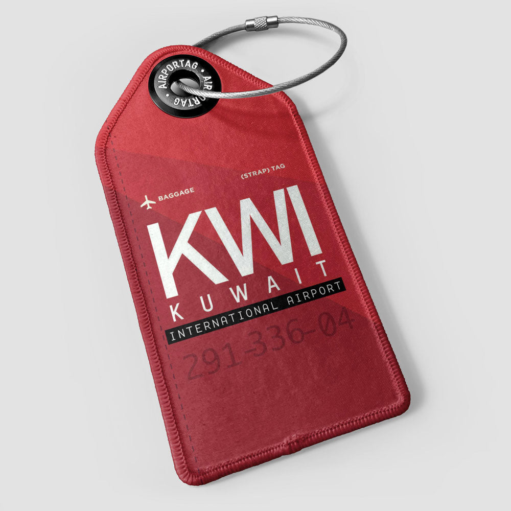 Airport Code Luggage Tag - IATA code KWI baggage tag