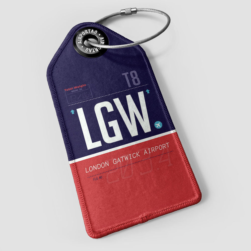 Airport Code Luggage Tag - IATA code LGW baggage tag