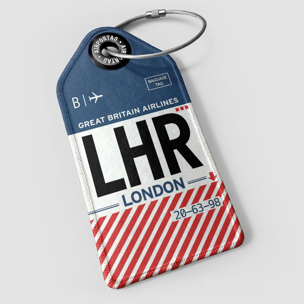 Airport Code Luggage Tag - IATA code LHR baggage tag