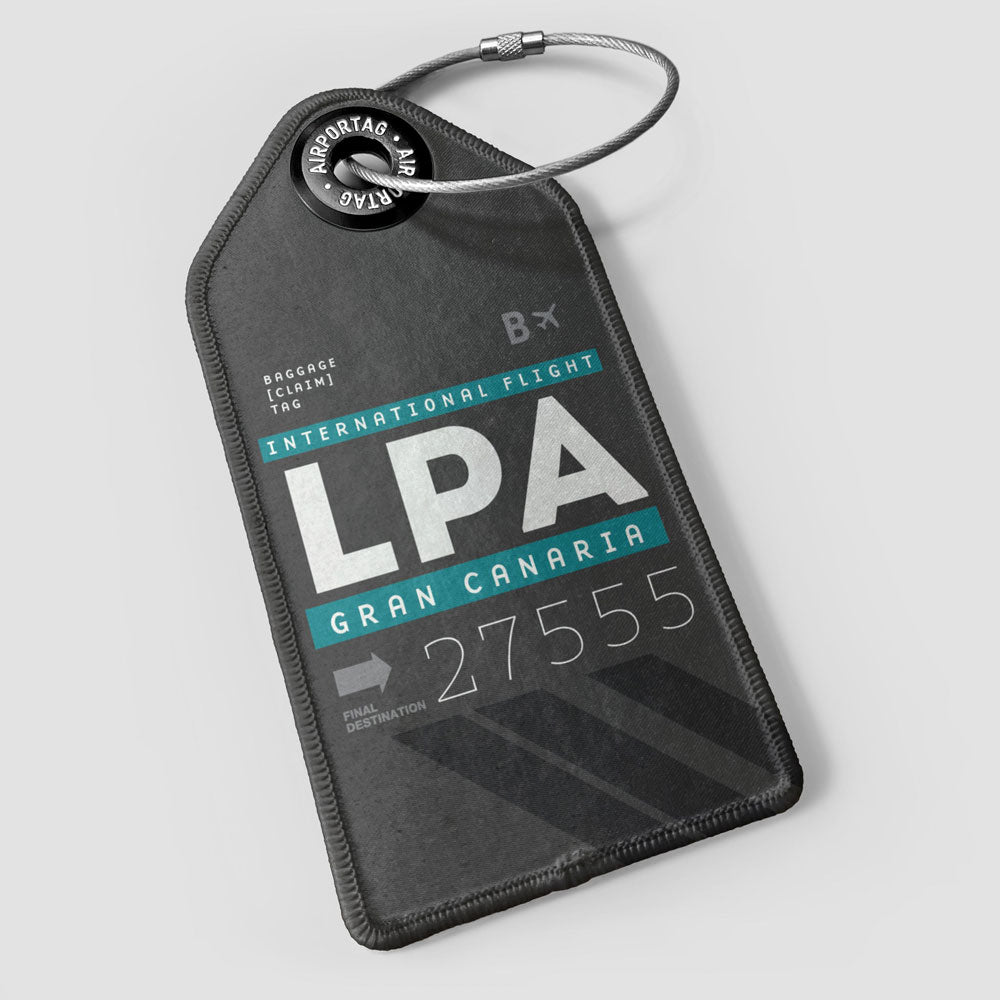 Airport Code Luggage Tag - IATA code LPA baggage tag