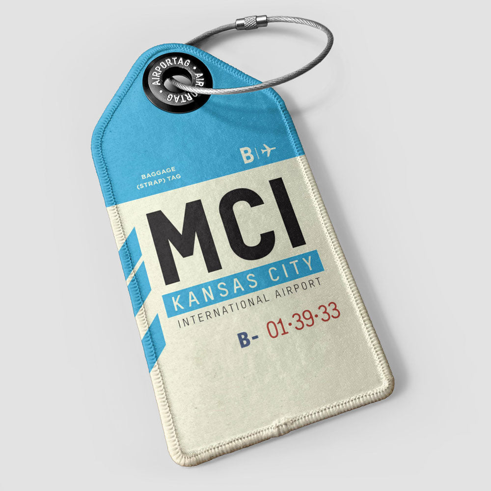 Airport Code Luggage Tag - IATA code MCI baggage tag