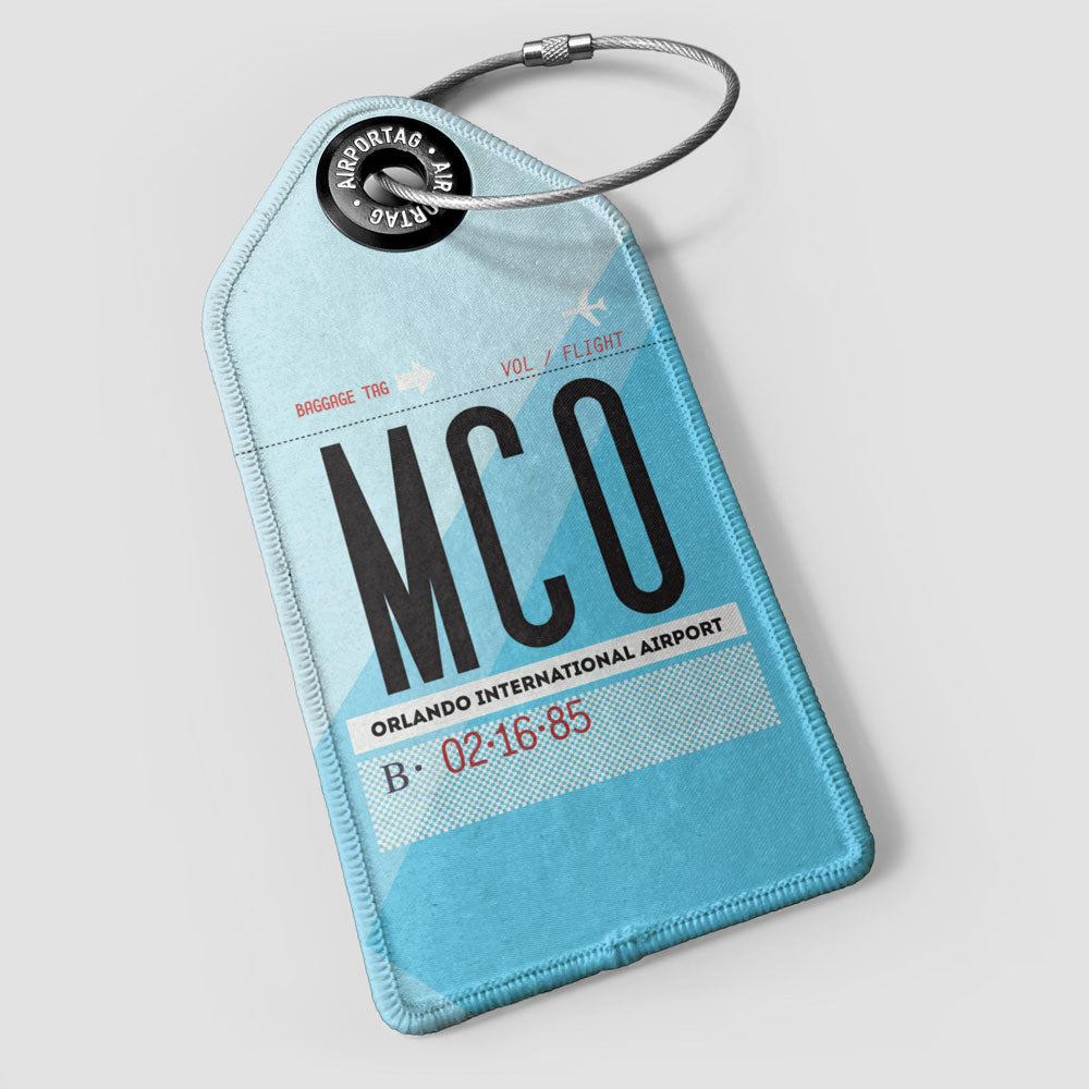 Airport Code Luggage Tag - IATA code MCO baggage tag