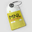 Airport Code Luggage Tag - IATA code MNL baggage tag