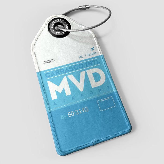 Airport Code Luggage Tag - IATA code MVD baggage tag