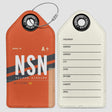 Airport Code Luggage Tag - IATA code NSN baggage tag