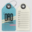 Airport Code Luggage Tag - IATA code ORD baggage tag