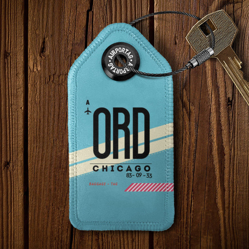 ORD - O'Hare Airport - Leather Keychain