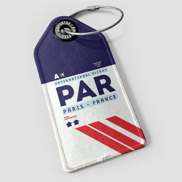 Airport Code Luggage Tag - IATA code PAR baggage tag