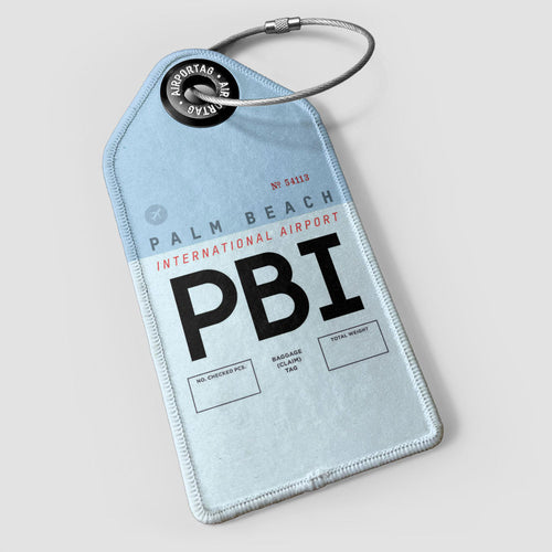 Airport Code Luggage Tag - IATA code PBI baggage tag