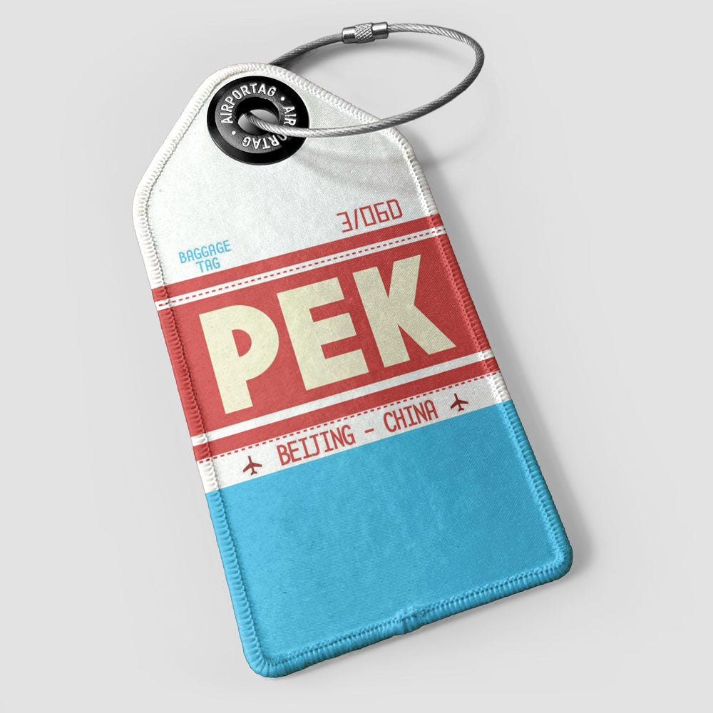 Airport Code Luggage Tag - IATA code PEK baggage tag