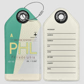 Airport Code Luggage Tag - IATA code PHL baggage tag