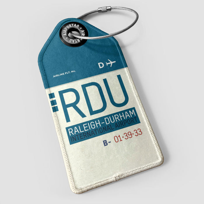 Airport Code Luggage Tag - IATA code RDU baggage tag