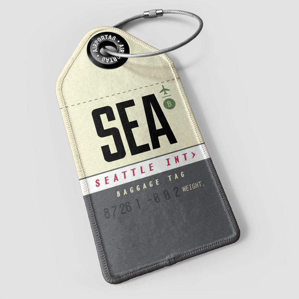 Airport Code Luggage Tag - IATA code SEA baggage tag